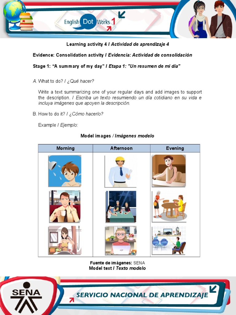 A Summary of My Day Actividad 4 | PDF
