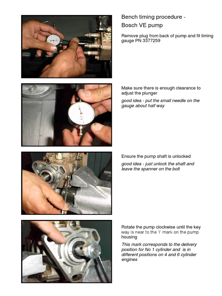 Bosch VE Timing PDF | PDF