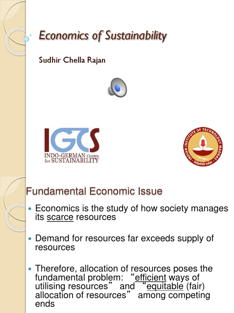 ID 1200 Lecture 1 - Economics of Sustainability | PDF | Externality ...