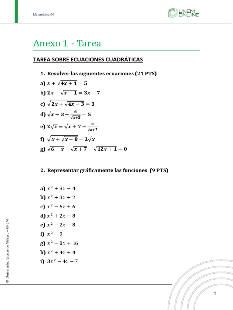 ANEXO 1 TAREA - 3 - Ecuaciones . | PDF | Objetos matemáticos | Enseñanza de matemática
