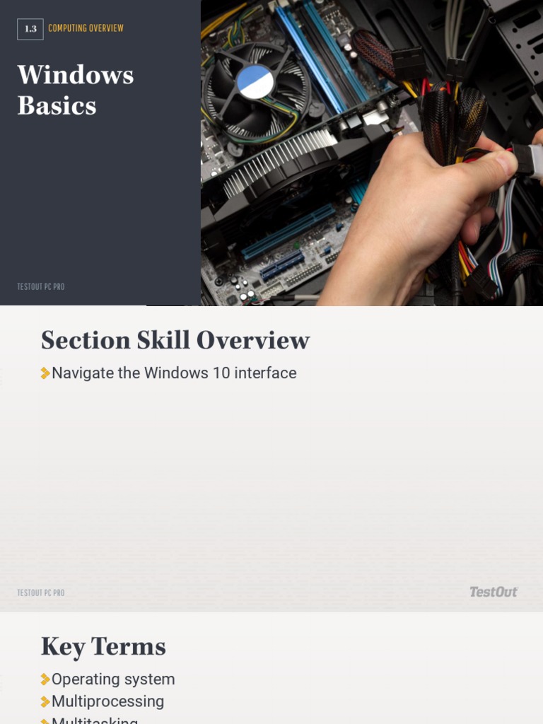Computing Overview: Testout PC Pro | PDF