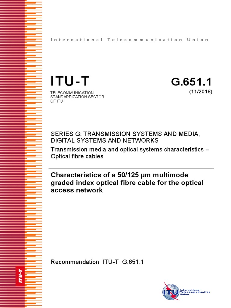 G 651 1 | PDF | Optical Fiber | Computer Network
