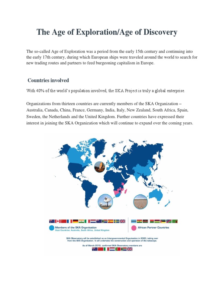 The Age of Exploration/Age of Discovery: Countries Involved | PDF | Age ...
