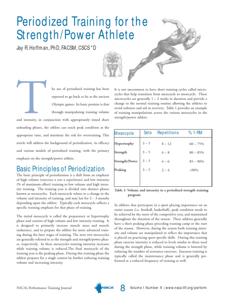 Periodization for Strength Athletes | PDF | Strength Training | Muscle ...