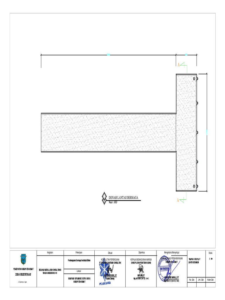 Desain Dermaga Konstruksi Beton Asmat | PDF