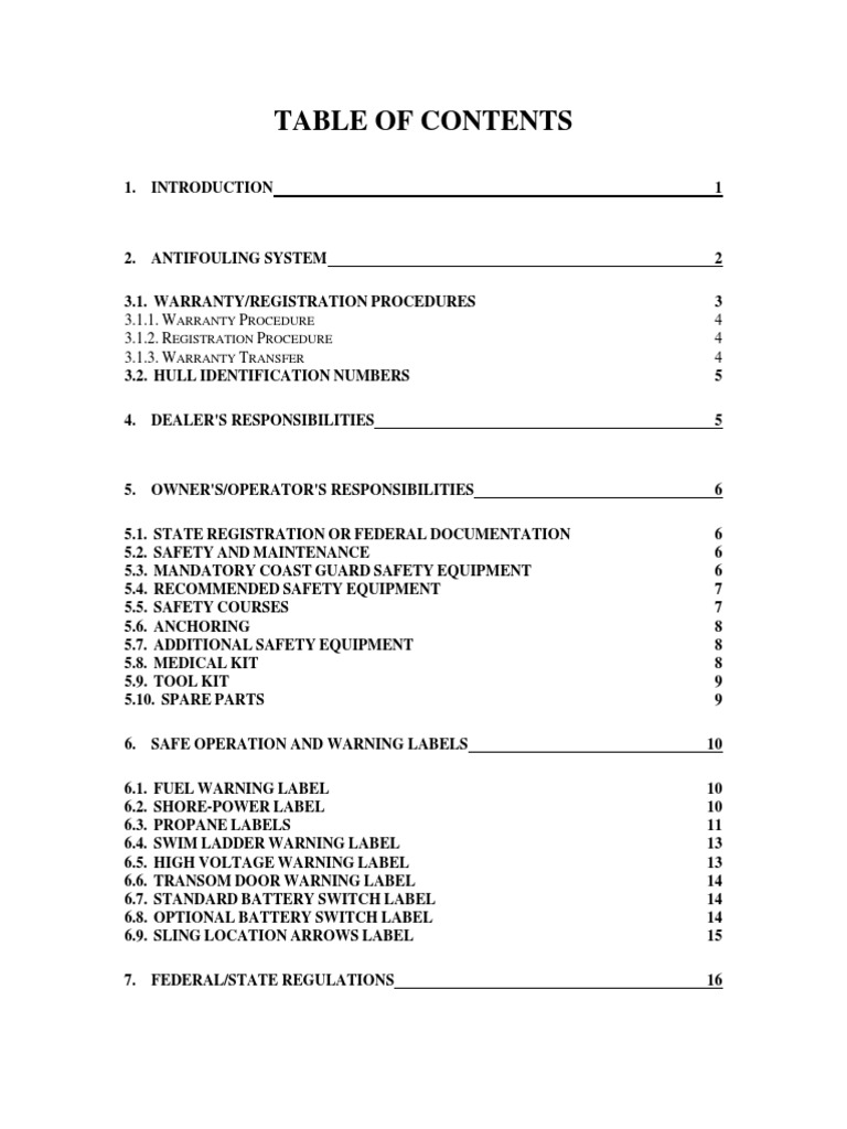 321 Owner Manual | PDF | Anchor | United States Coast Guard