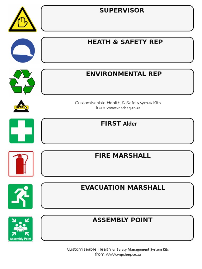 HSE Appointment Poster | PDF | Safety | Wellness
