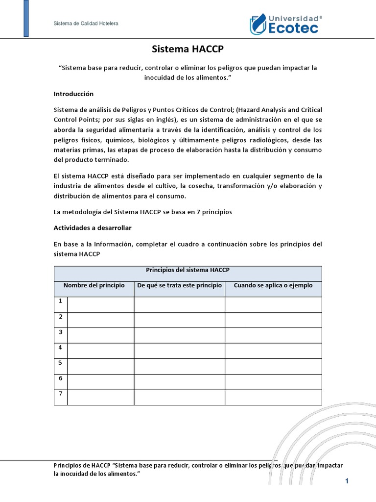 Sistema HACCP | PDF