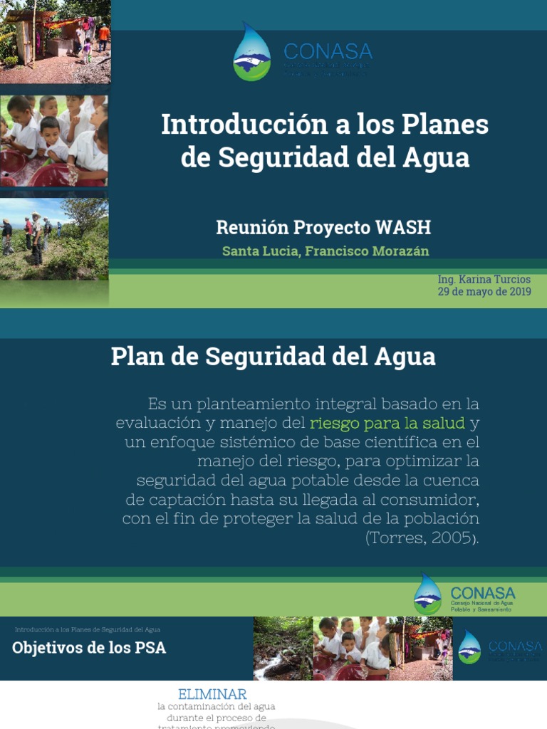 Planes de Seguridad Del Agua - Conasa2019 - KT | PDF | Riesgo | Agua