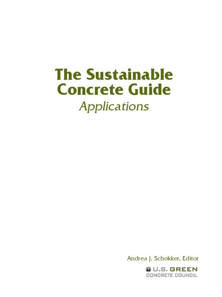 Sustainable Concrete Guide 1 | PDF | Cement | Concrete