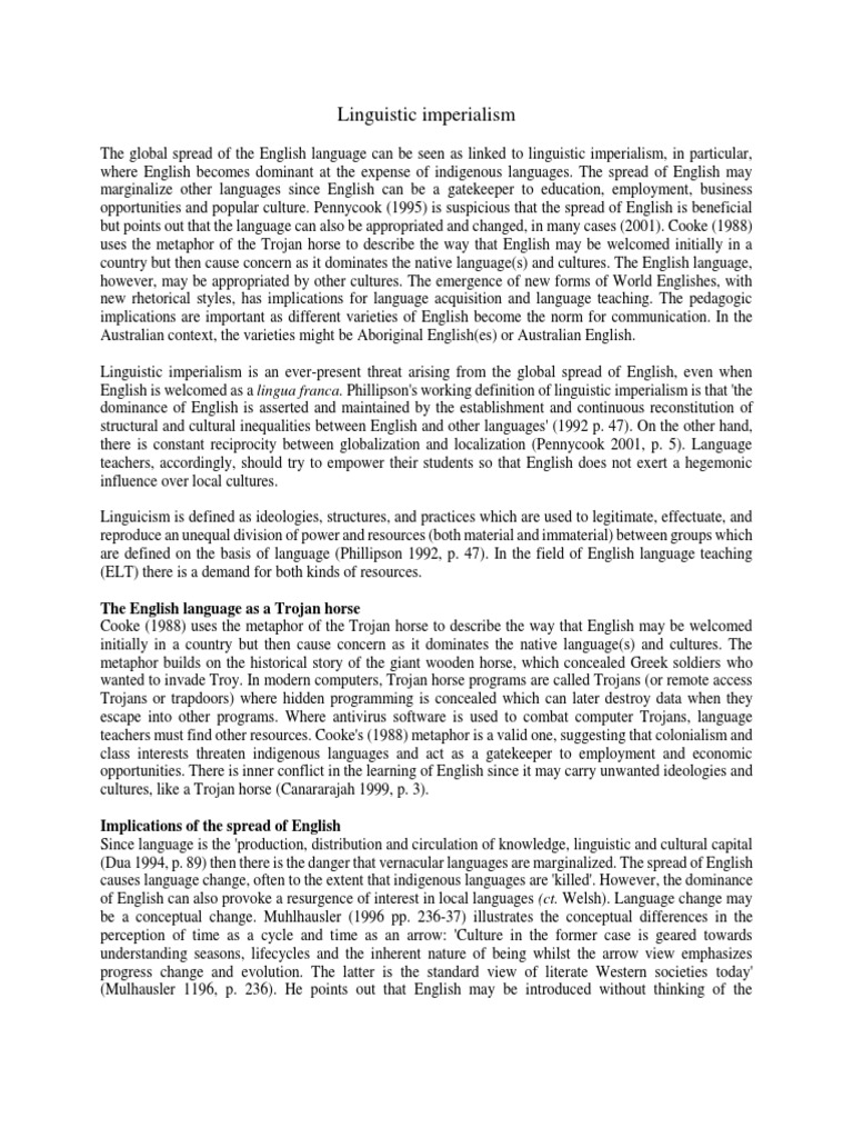 Linguistic Imperialism | PDF | English Language | Linguistics