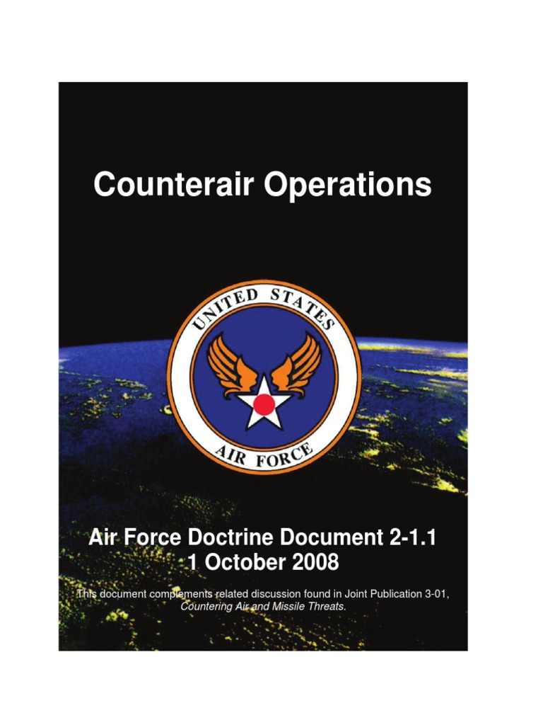 Counterair Operations Doctrine Overview | PDF | Air Supremacy | United ...