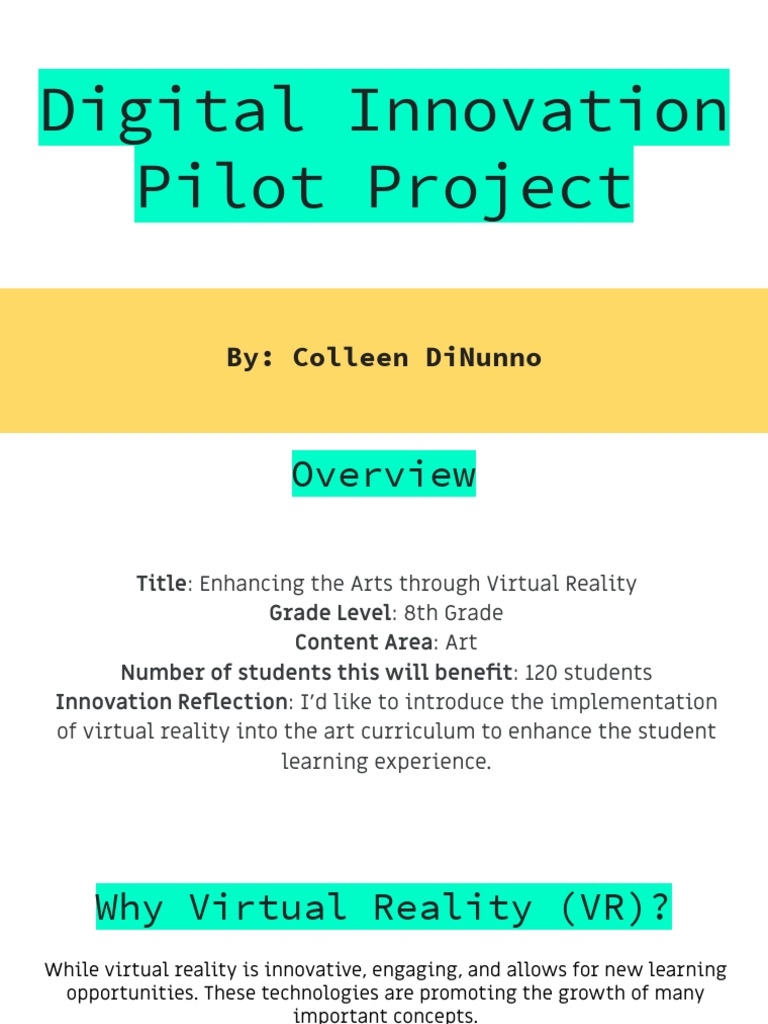 Innovation Pilot Project Section 1-2 | PDF | Virtual Reality | Creativity
