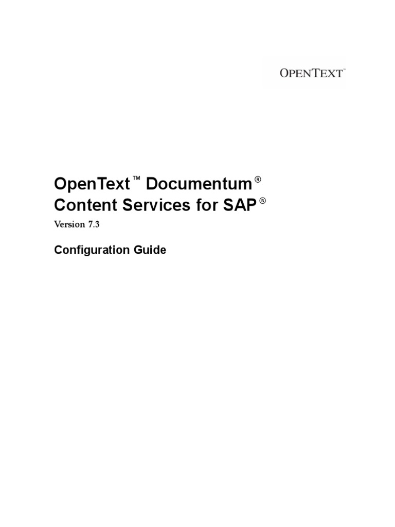 Opentext Documentum Content Services For Sap: Configuration Guide | PDF | Hypertext Transfer ...