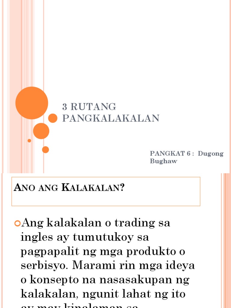 3 Rutang Pangkalakalan | PDF