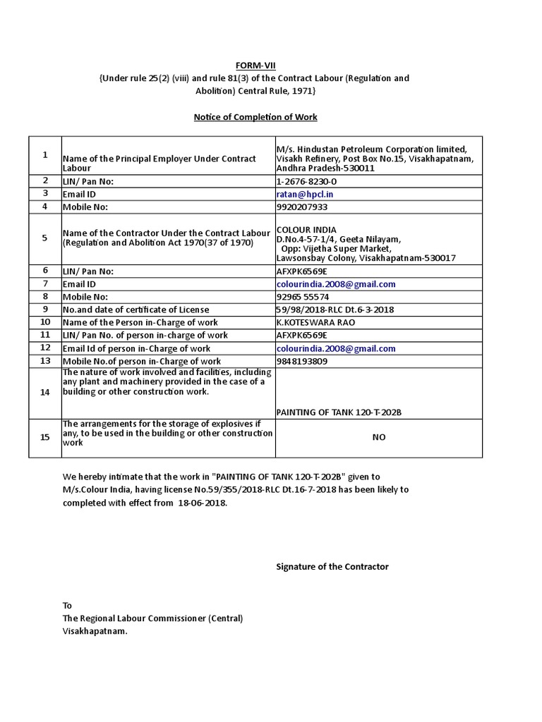 Form 7 | PDF | Employment | Business