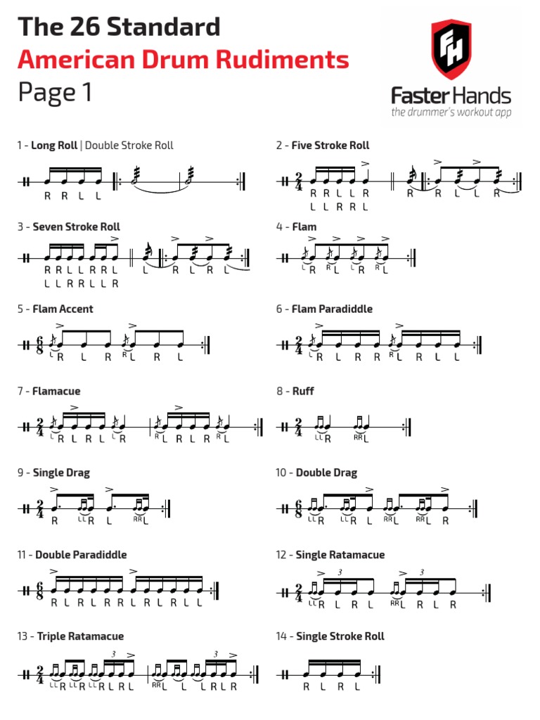 26 Standard Rudiments | PDF | Home & Garden | Art