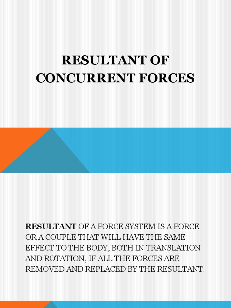 Resultant of Concurrent Forces | PDF