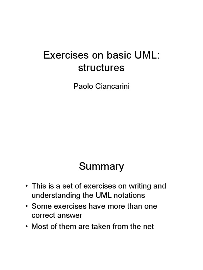 Uml Review | PDF | Software Engineering | Computer Programming