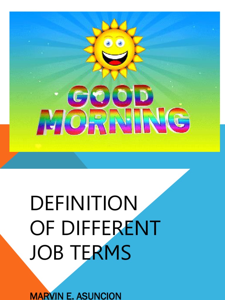 Job Terms | PDF