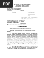 Complaint For Ejectment | PDF