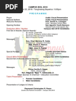 Pageant Program Flow | PDF | Fashion | Clothing