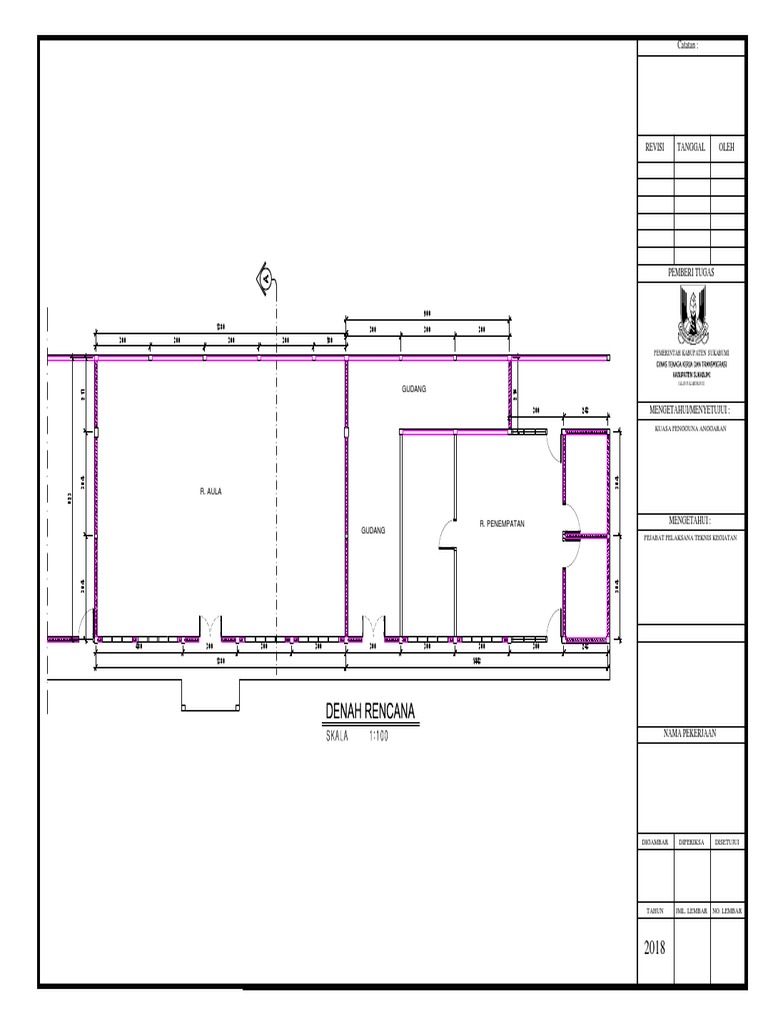 Denah Aula Model | PDF