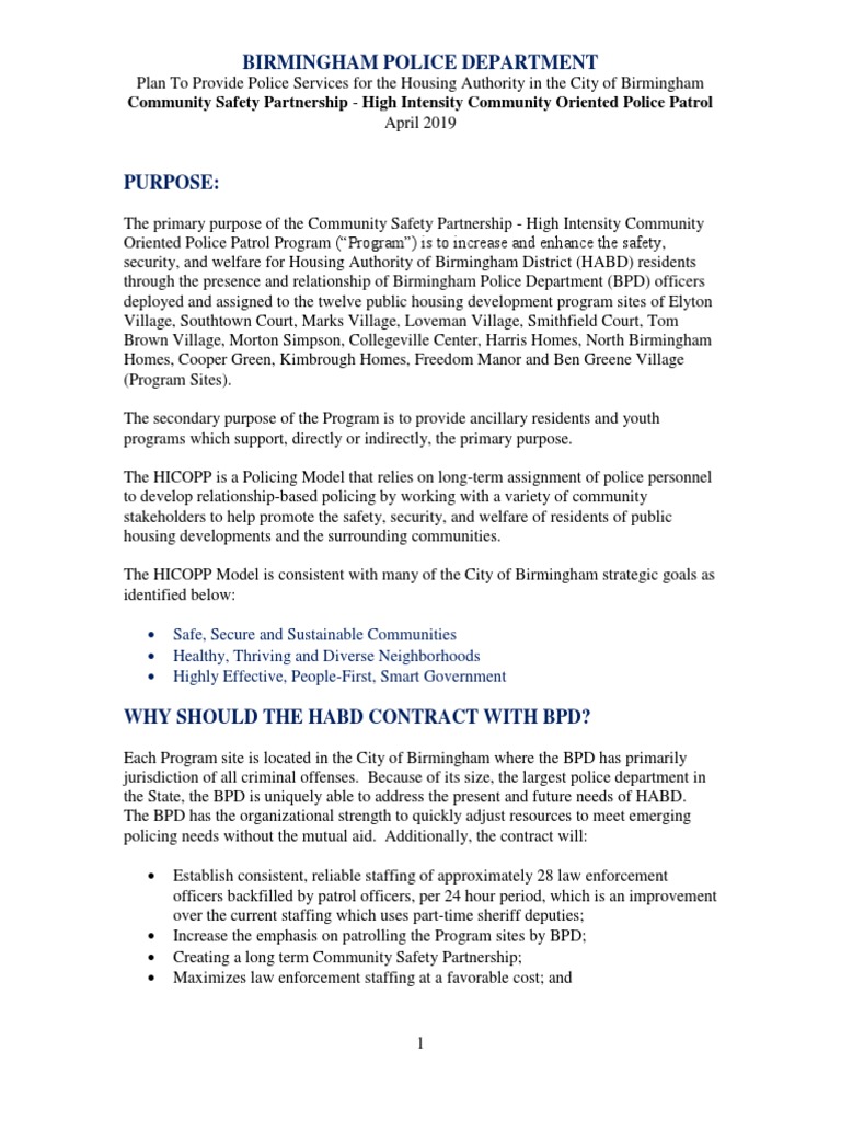 BPD Community Safety Partnership - High Intensity Community Policing ...