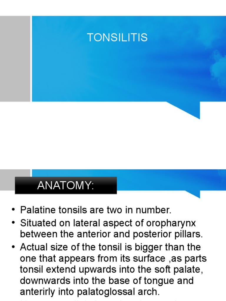 Tonsil Edit | PDF | Tongue | Medical Specialties