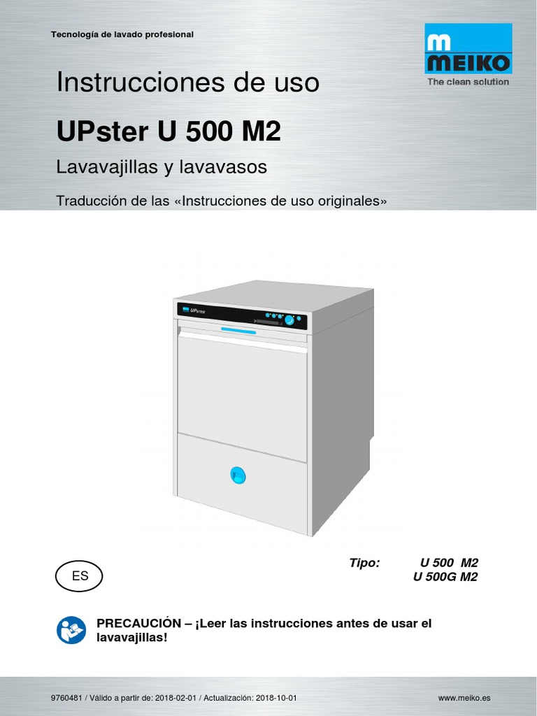 UPster U 500 M2 Betriebsanleitung Ab 2018 02 | PDF | Lavavajillas ...