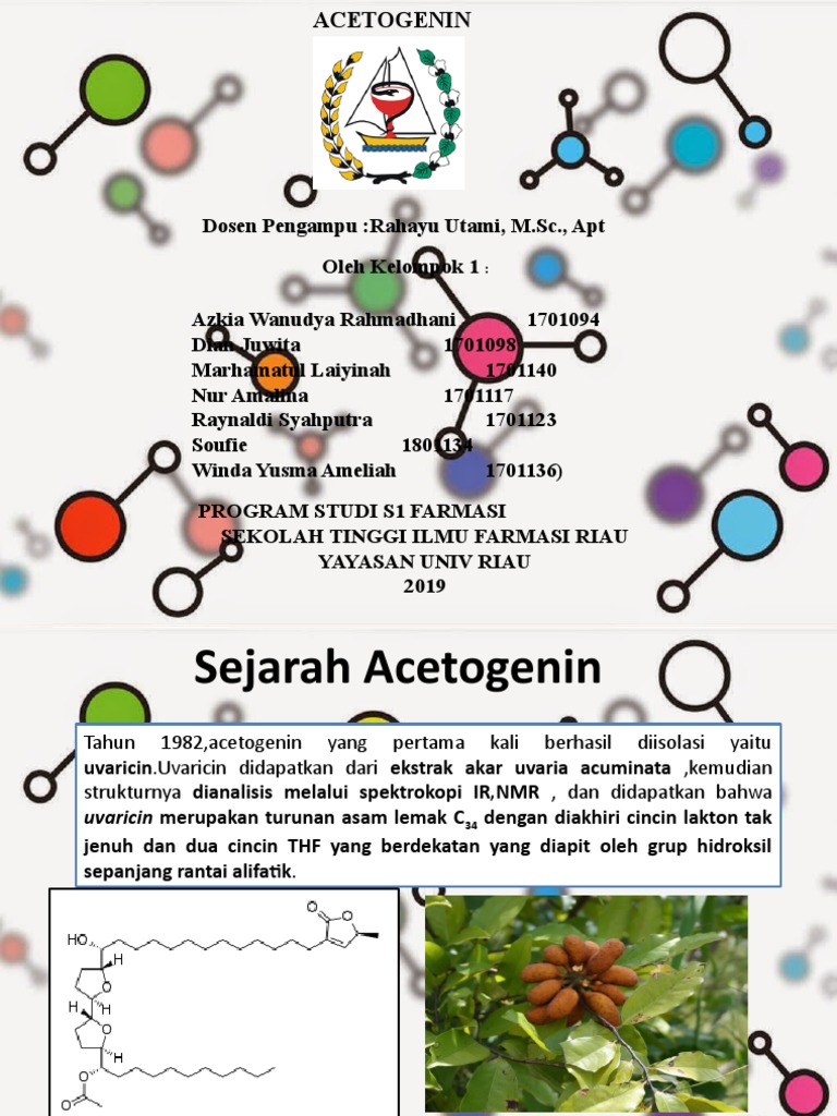 Senyawa Acetogenin dari Daun Sirsak (Annona muricata L.) sebagai Agen ...