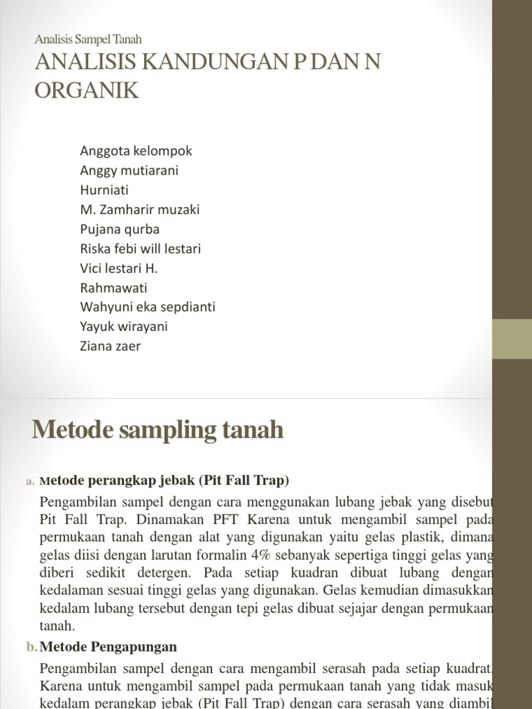 Analisis Sampel Tanah | PDF | Sains & Matematika