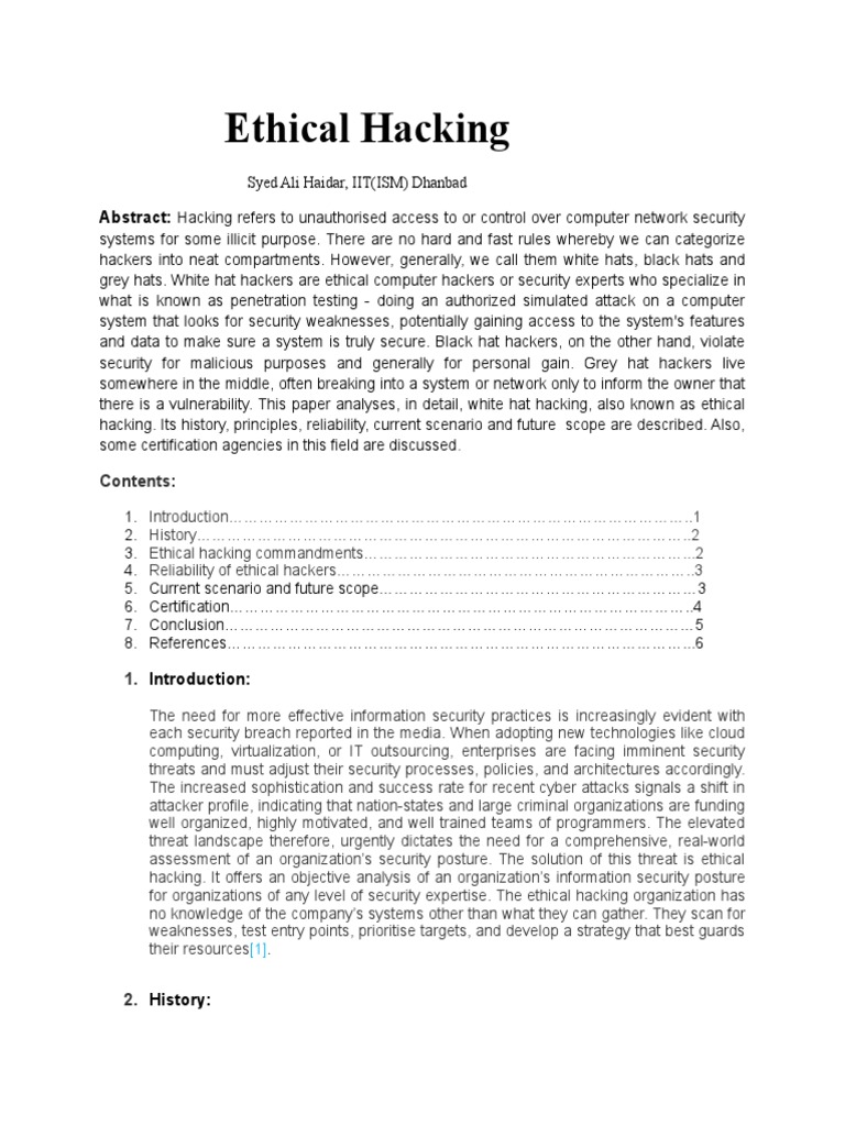 Ethical Hacking: A Guide to Penetration Testing | PDF | Security Hacker ...