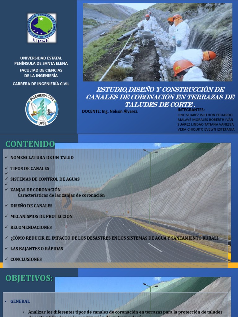 Diseño de Zanjas de Coronación en Taludes | PDF | Canal | Suelo