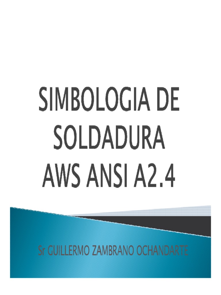 Simbologia Aws. Ansi PDF | PDF | Soldadura | Construcción