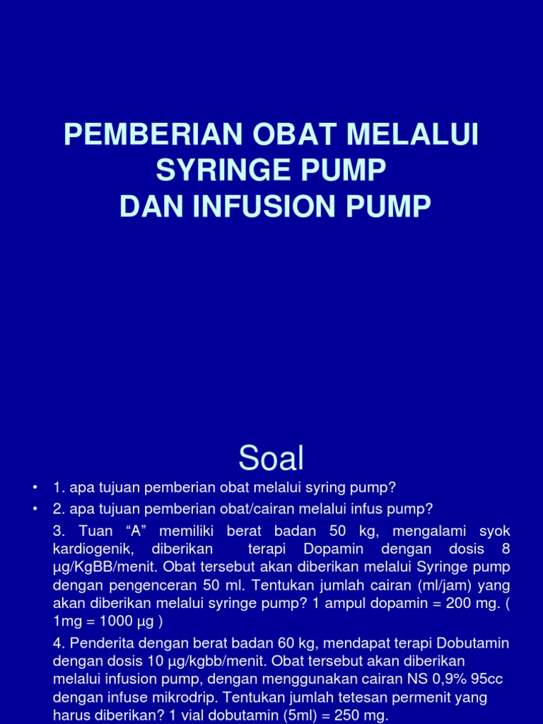 Presentasi Syringe Pump | PDF