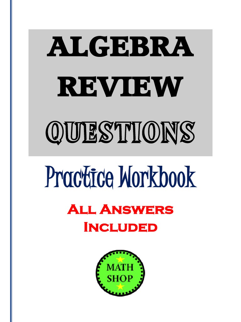 Algebra Review: Questions | PDF | Algebra | Equations