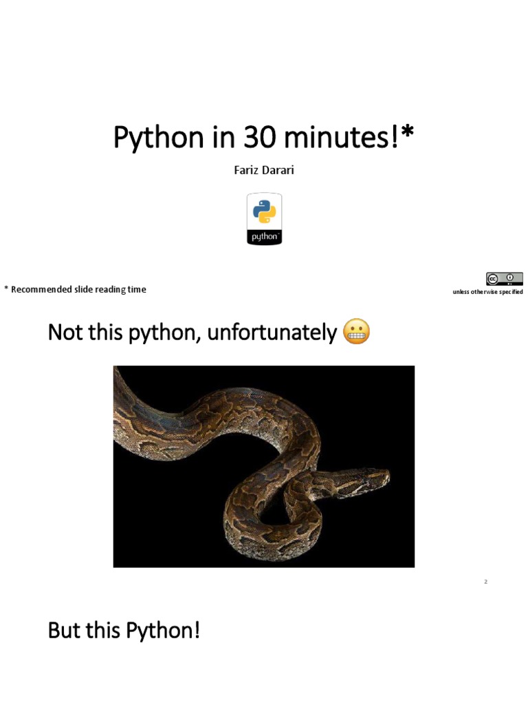 Python in 30 Minutes! : Fariz Darari | PDF | String (Computer Science ...
