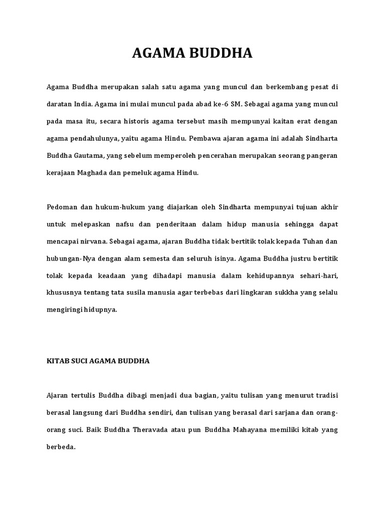 Agama Buddha | PDF