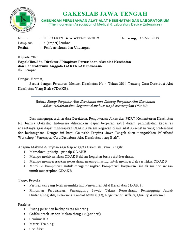 003-V-Surat Undangan CDAKB 2019 Untuk IPAK | PDF