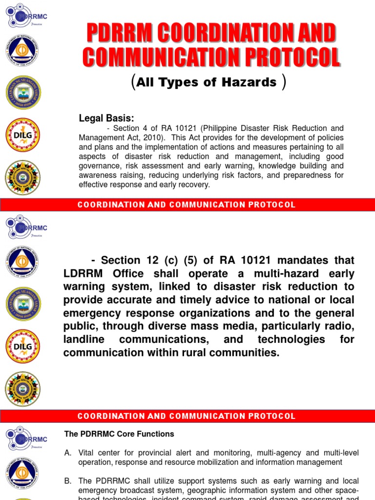 PDRRM Coordination and Communication Protocol: All Types of Hazards ...