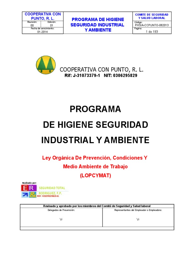 Con Punto PSSL | PDF | Seguridad y salud ocupacional | Derecho laboral