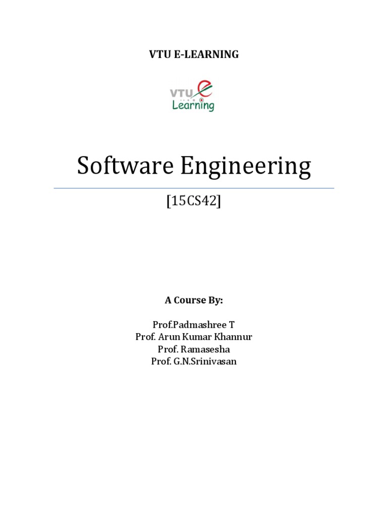 Software Engineering: Vtu E-Learning | PDF | Software Testing ...