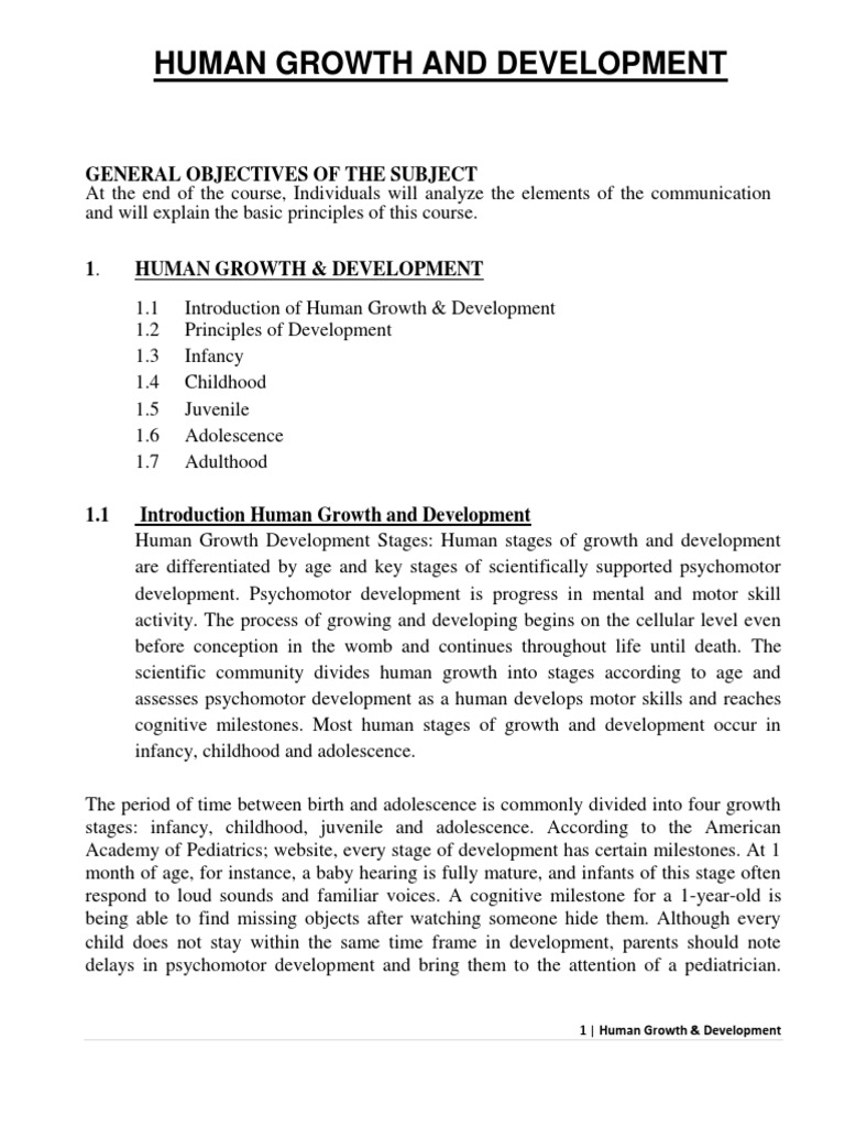 01.human Growth Development | PDF | Adolescence | Puberty