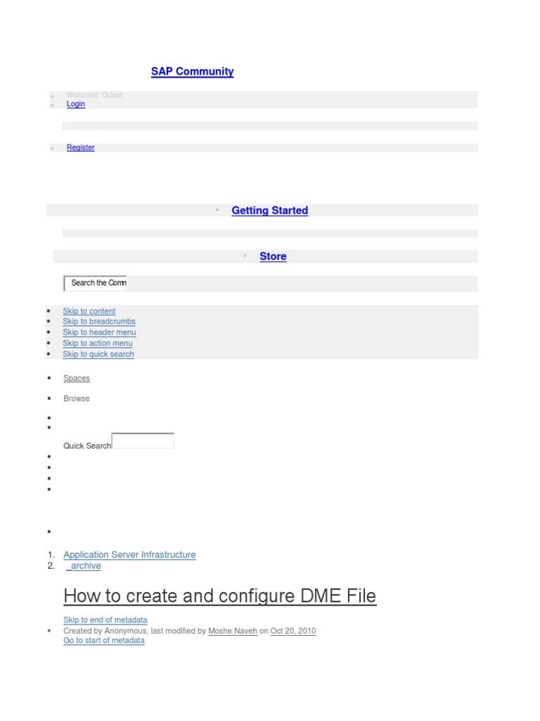 How To Create and Configure DME File: Community WIKI | PDF | File Format | Metadata