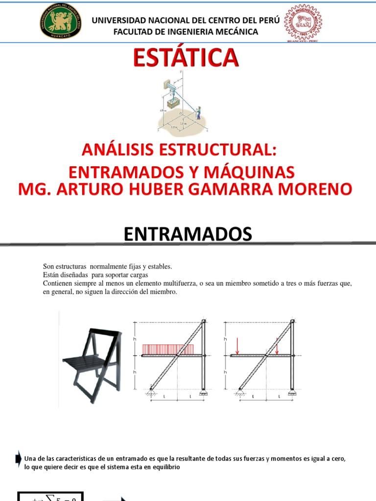 Análisis de Entramados Estáticos | PDF | Ingeniería mecánica | Ingeniería
