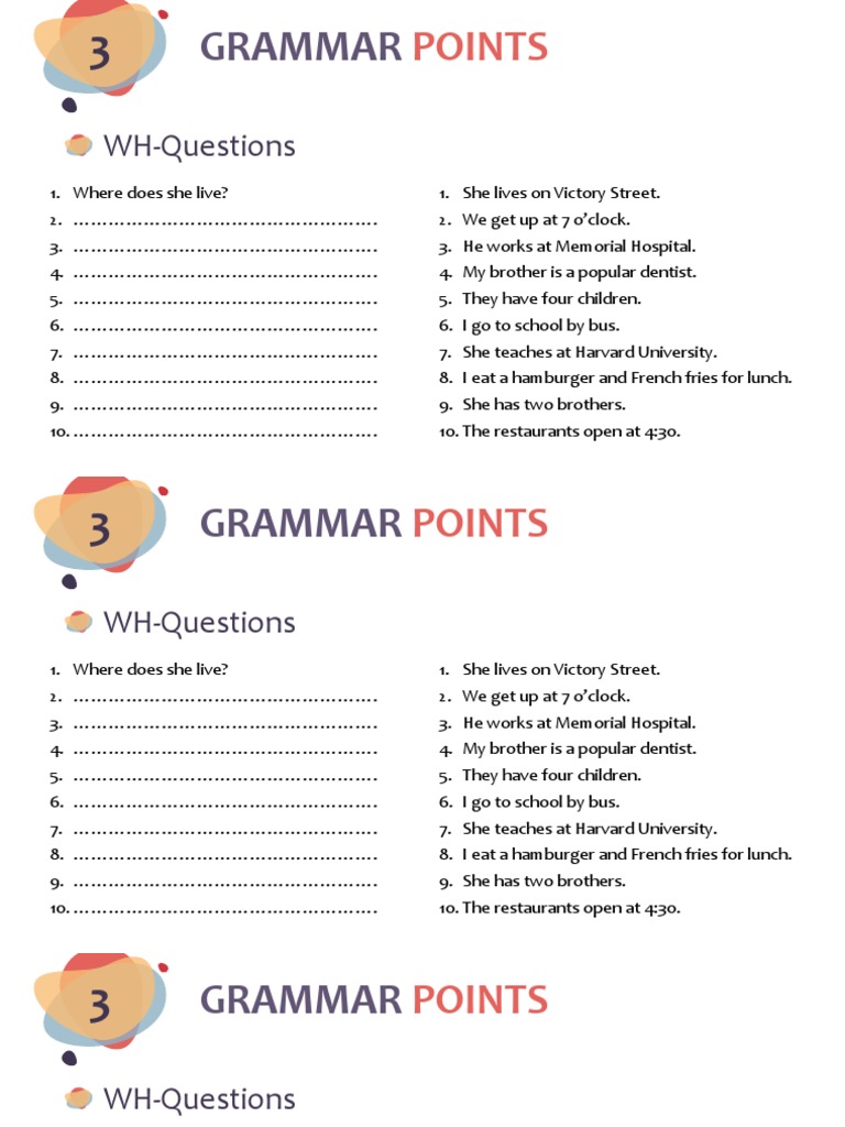 7 - WH Questions | PDF | Language Mechanics | Semantics