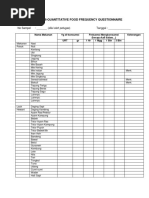 Formulir SQ-FFQ | PDF