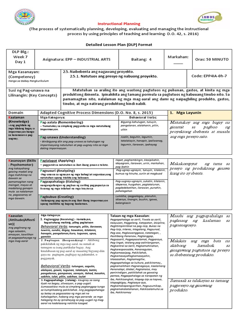 Doodz Epp IV IA IPlan Week 7 2.5.1 | PDF