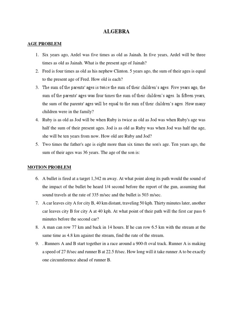 ALGEBRA | PDF | Train | Triangle